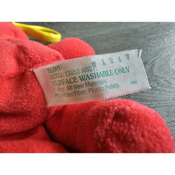 Tyco | Toys | Vintage Sesame Street Clip On Stuffed Plush Elmo Tyco 997 ...